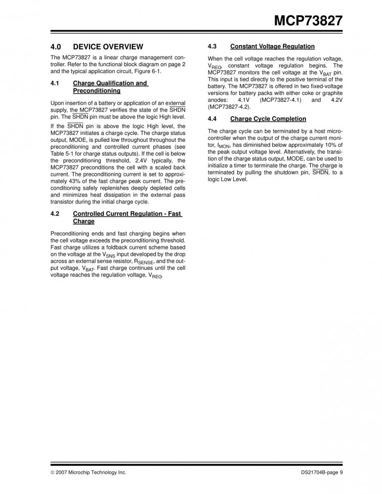 MCP73827 datasheet page 9