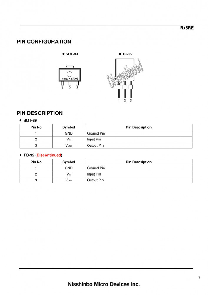 RH5RE datasheet page 3