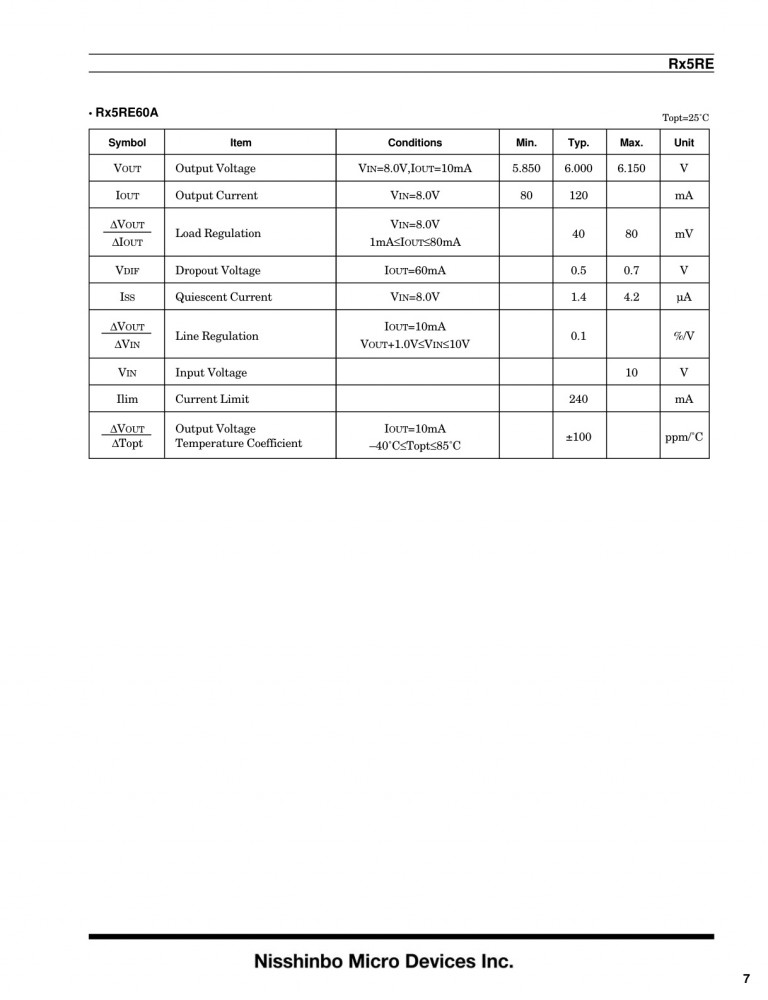 RH5RE datasheet page 7
