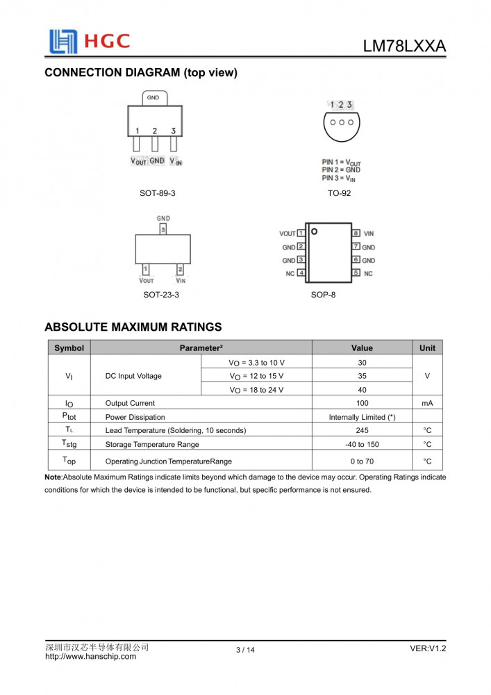 LM78L05ACDRG datasheet page 3