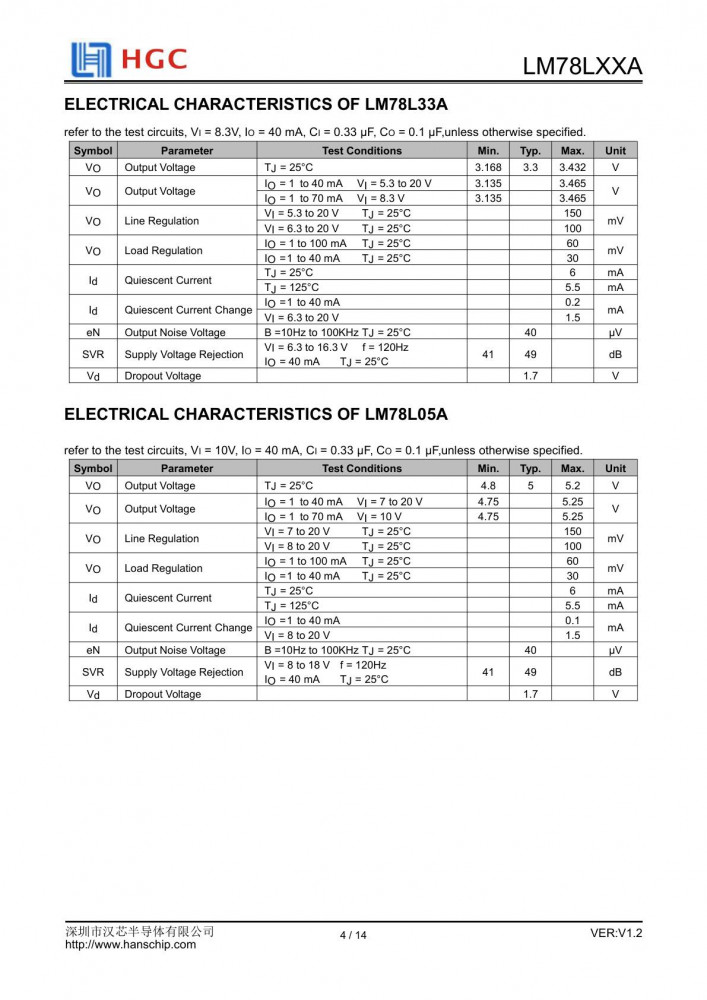 LM78L05ACDRG datasheet page 4
