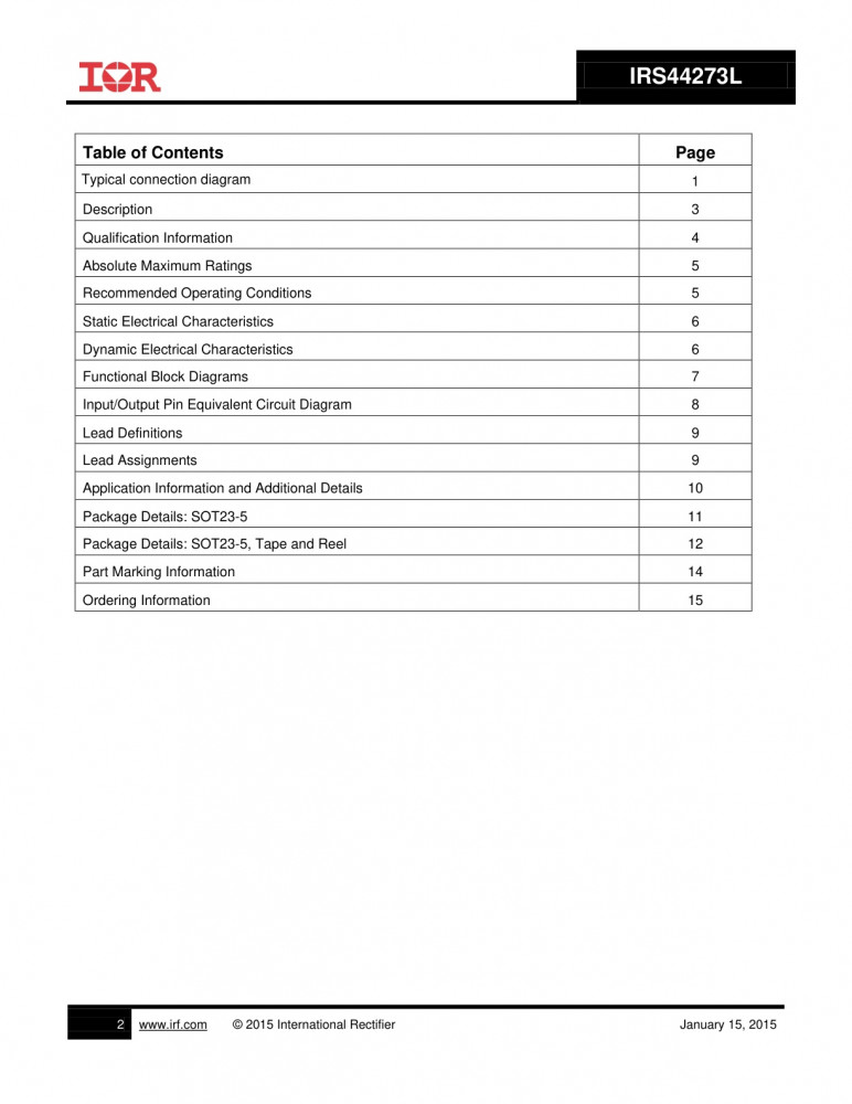 IRS44273L datasheet page 2