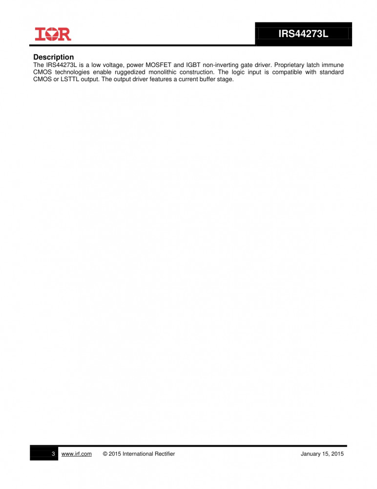 IRS44273L datasheet page 3