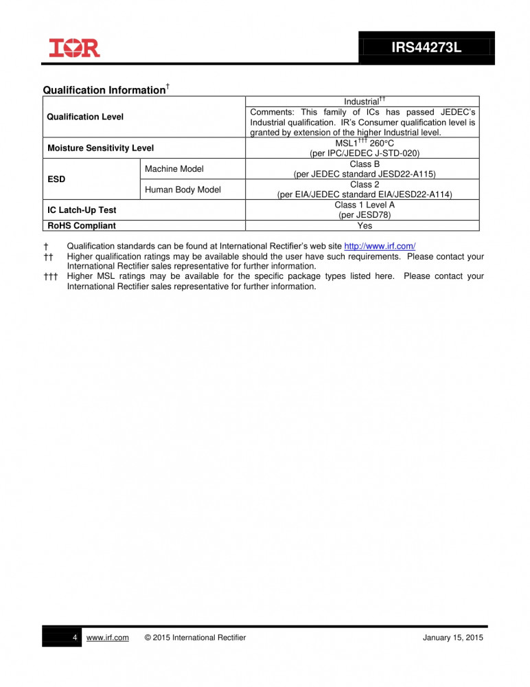 IRS44273L datasheet page 4