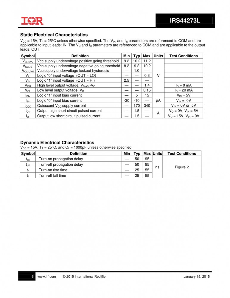 IRS44273L datasheet page 6
