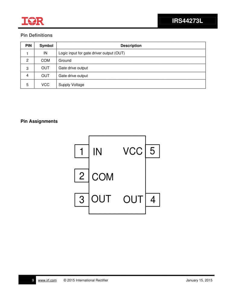 IRS44273L datasheet page 9