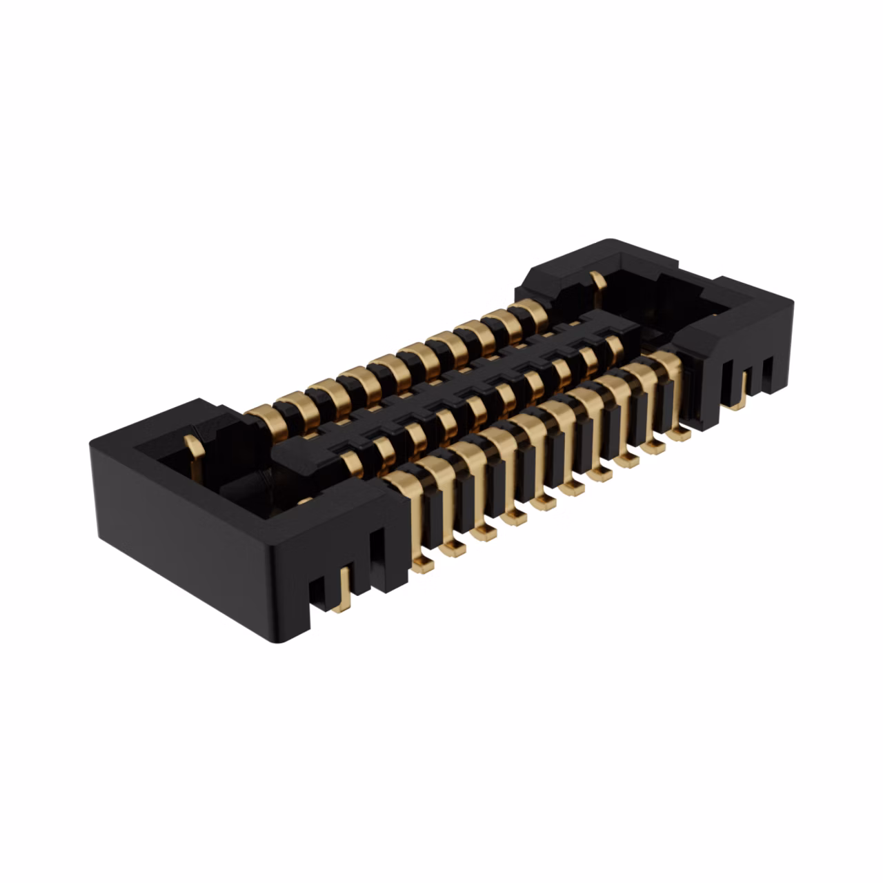 SlimStack Board-to-Board Receptacle, 0.40mm Pitch, Surface Mount, Dual Row, Vertical, 1.00mm Stacking Height, with Solder Tabs, 20 Circuits for sale