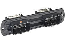 2.50mm, 3.50mm CMC Header, Right-Angle, 96 Position, 96 loaded, 2 Port, Black and Brown, Lead-Free for sale