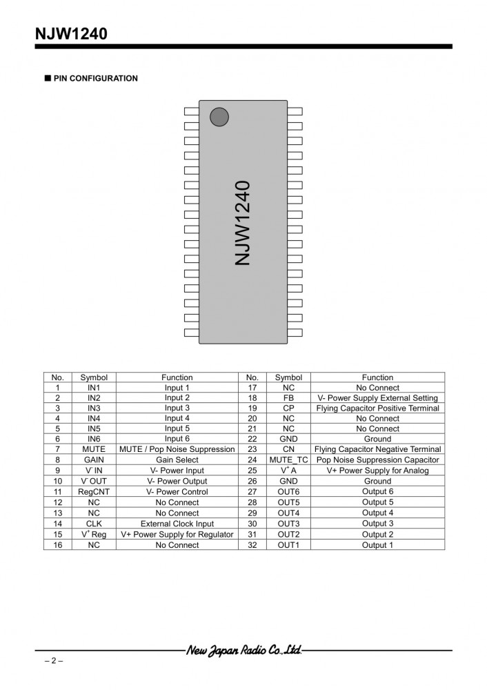 NJW1240 technical document page 2