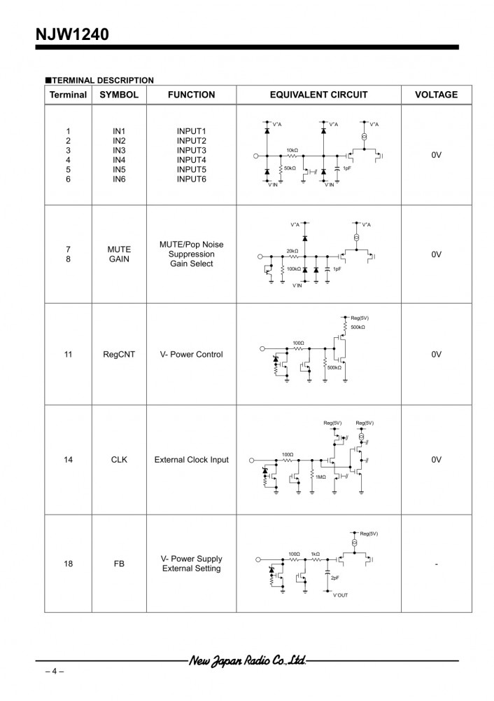 NJW1240 technical document page 4