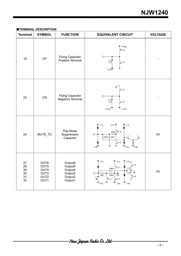 NJW1240 technical document page 5