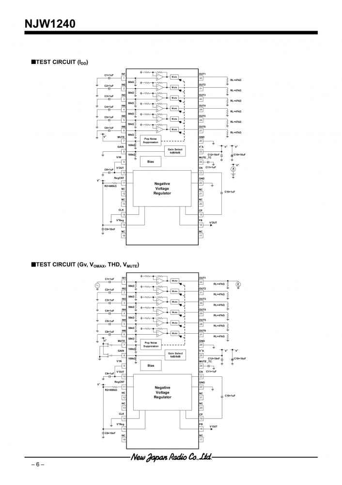 NJW1240 technical document page 6