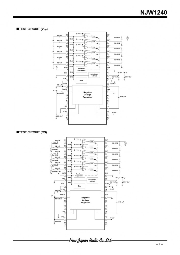 NJW1240 technical document page 7