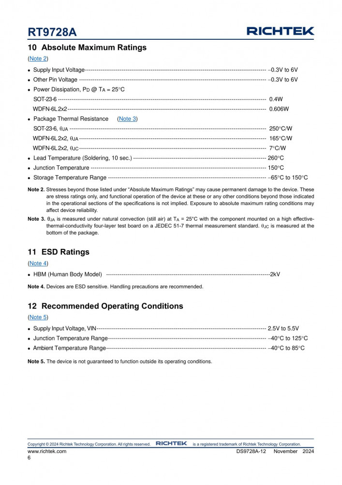 RT9728A datasheet page 6