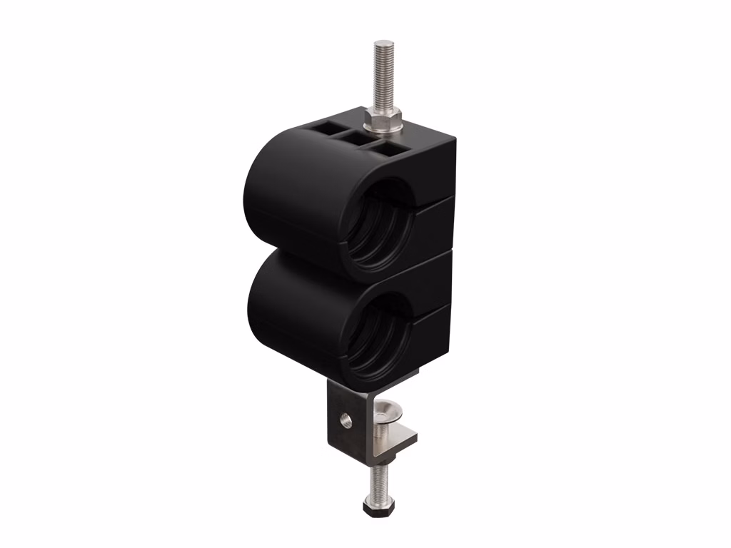 Single Side, 2-Hole, Feeder Clamp for 7/8