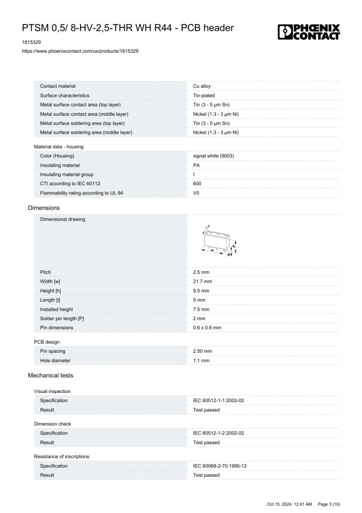 Phoenix Contact 1815329 technical document page 3