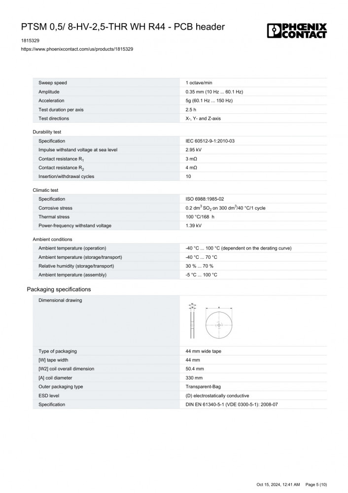 Phoenix Contact 1815329 technical document page 5