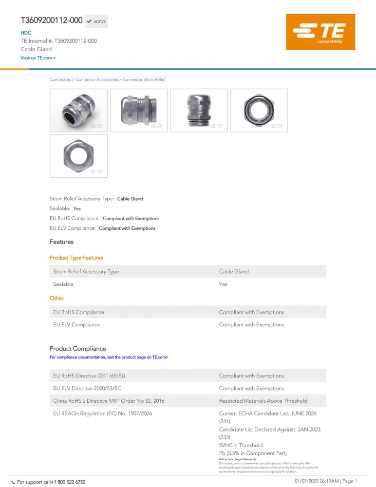 T3609200112-000 technical document page 1