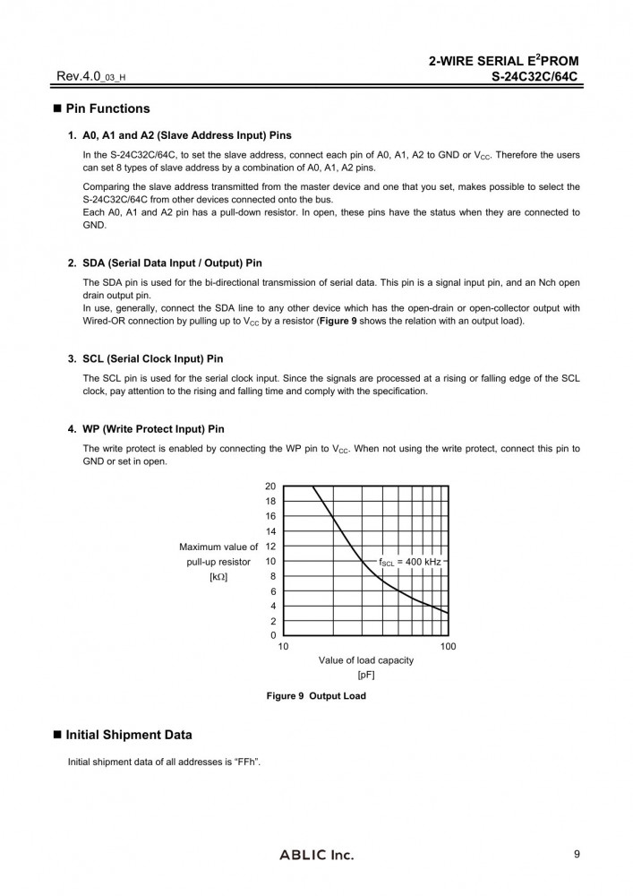 ABLIC S-24C32C datasheet page 9