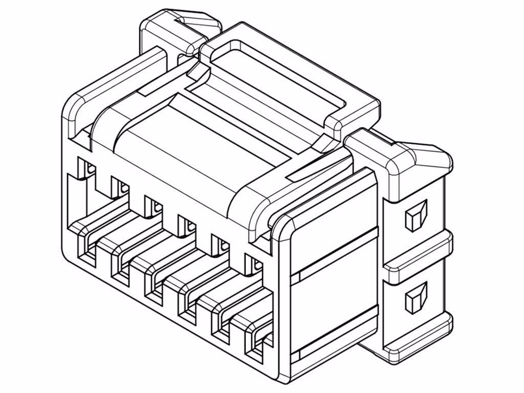 2.00mm Pitch, Micro-Lock Plus Receptacle Crimp Housing, Dual Row, Positive Lock, 14 Circuits, Low-Halogen, Black