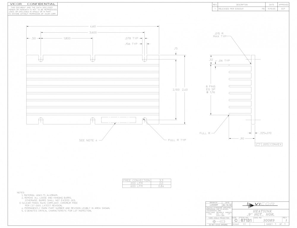 Model 30089 heatsink technical drawing preview