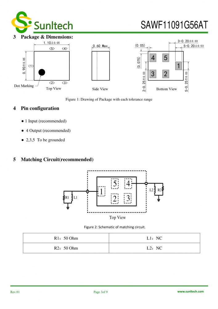 SAWF11091G56AT datasheet page 3