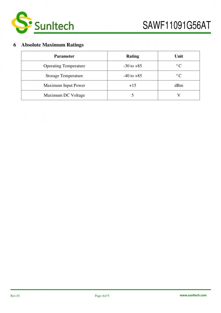 SAWF11091G56AT datasheet page 4