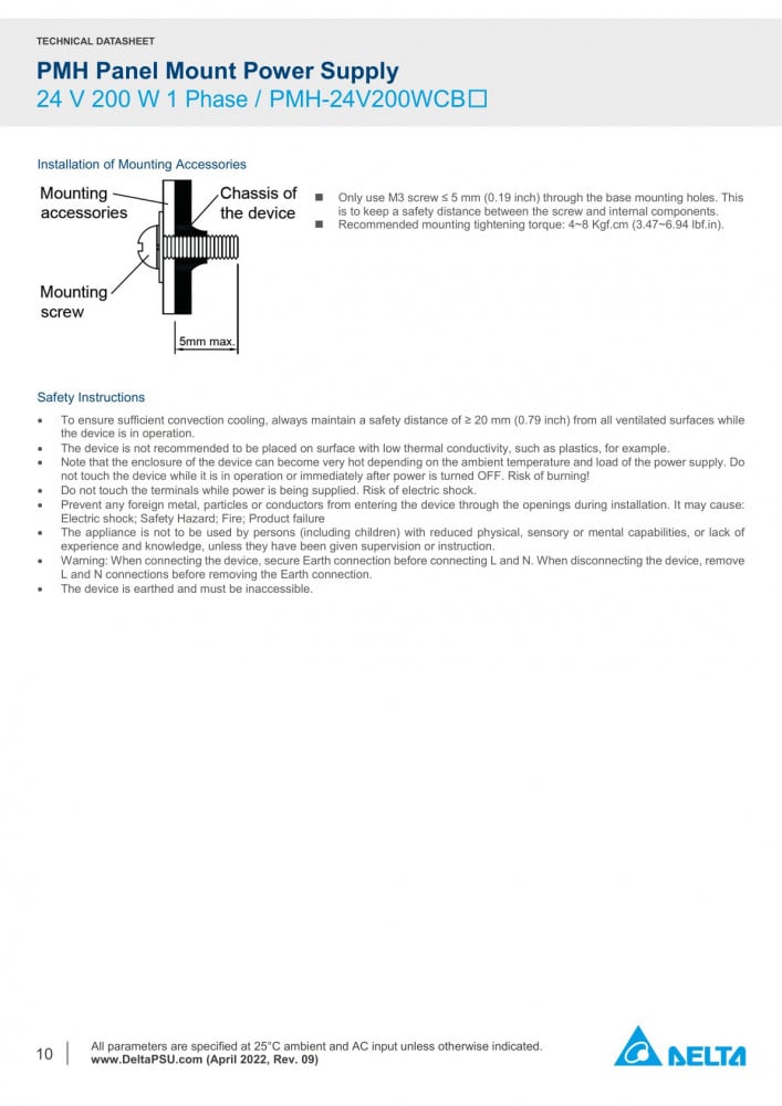PMH-24V200WCBA datasheet page 10