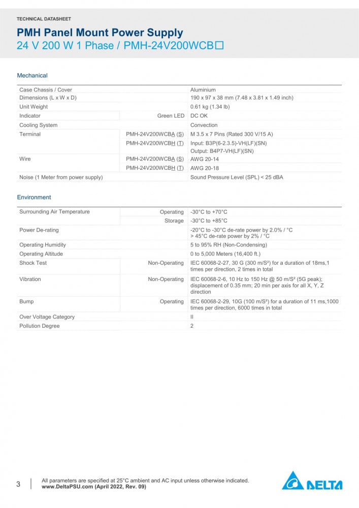 PMH-24V200WCBA datasheet page 3