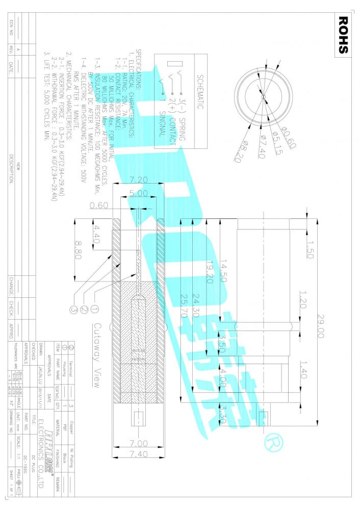 DC-192G technical document preview