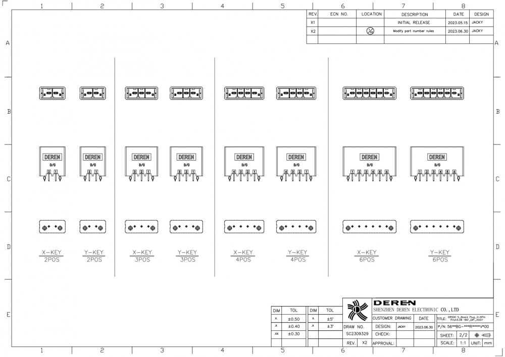 DEREN 5604BG connector document page 2