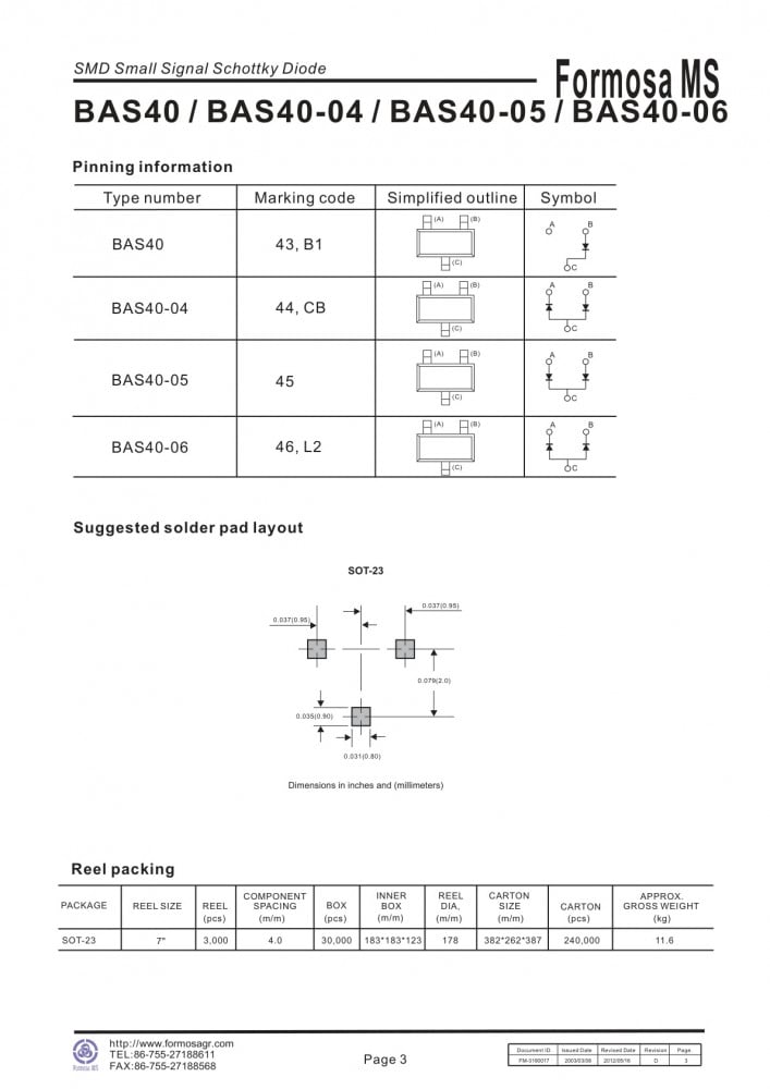 BAS40-04 datasheet page 3