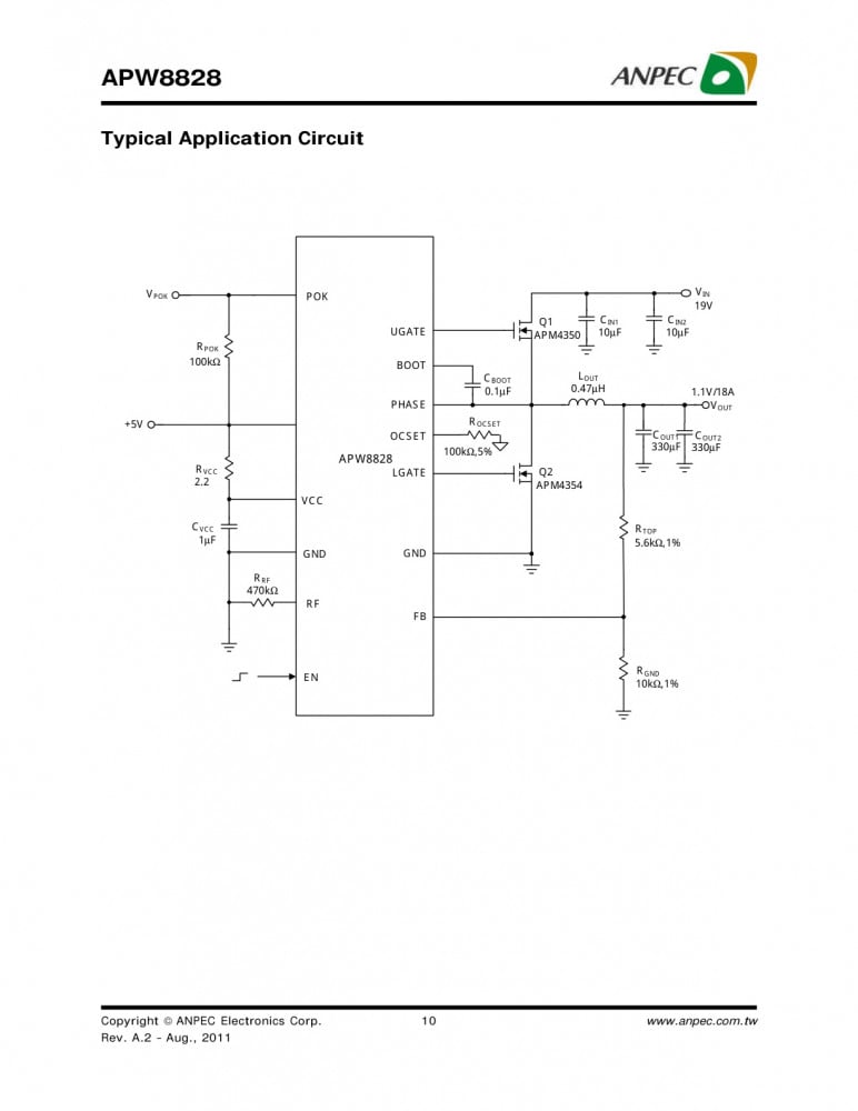 APW8828 datasheet page 10
