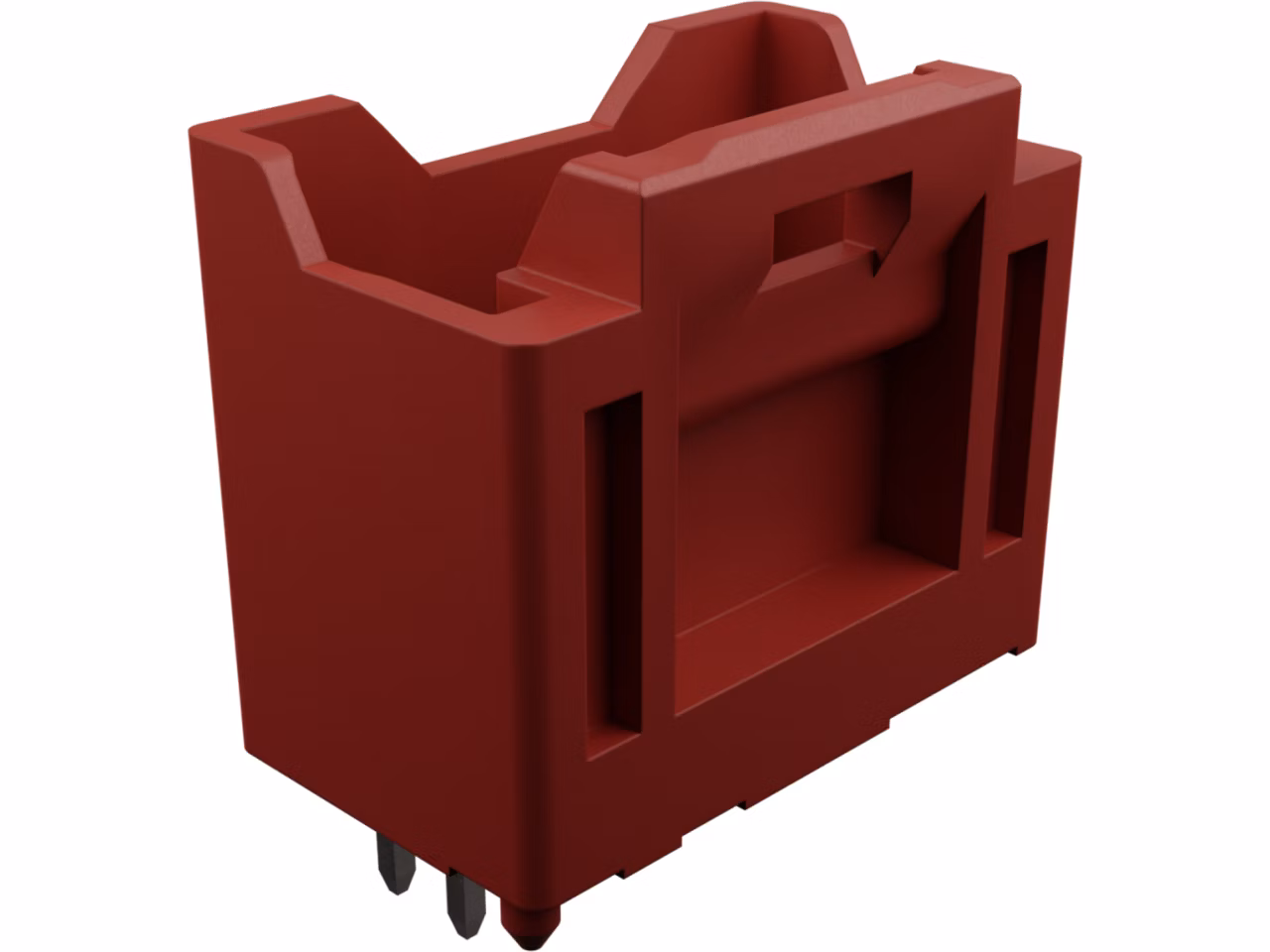 2.00mm Pitch, iGrid PCB Header, Dual Row, Vertical, Through Hole, Matte Tin (Sn) Plating, Positive Lock, 12 Circuits, Tray, 3.20mm PC Tail Length, Red, with PCB Locator for sale