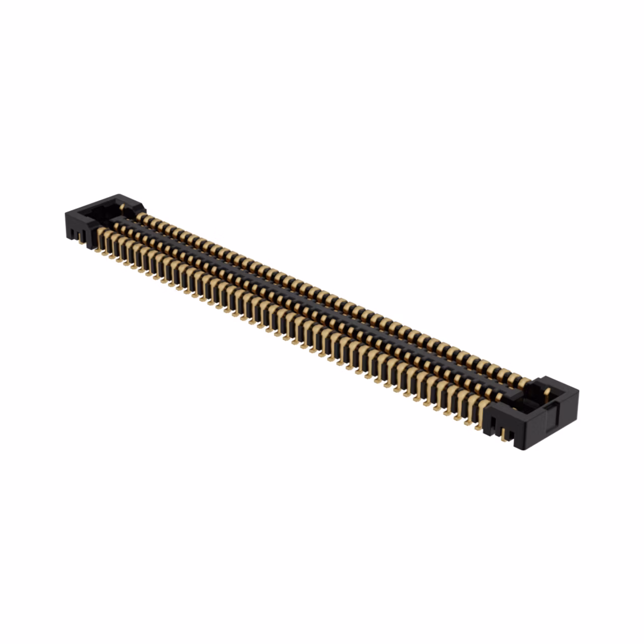 SlimStack Board-to-Board Receptacle, 0.40mm Pitch, Surface Mount, Dual Row, Vertical, 1.00mm Stacking Height, with Solder Tabs, 90 Circuits for sale