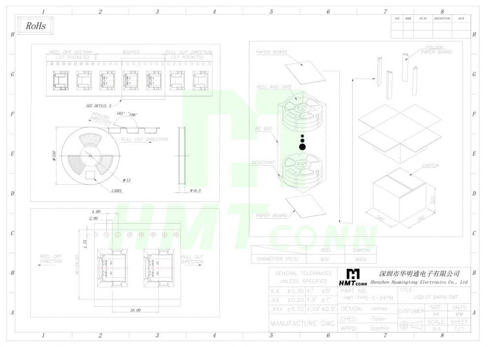 HMT-TYPE-C-24PIN technical drawing page 3