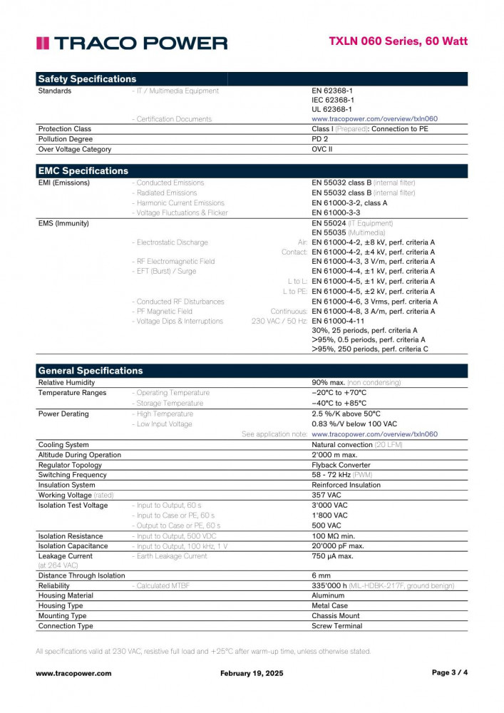 TXLN 060-124 technical document page 3
