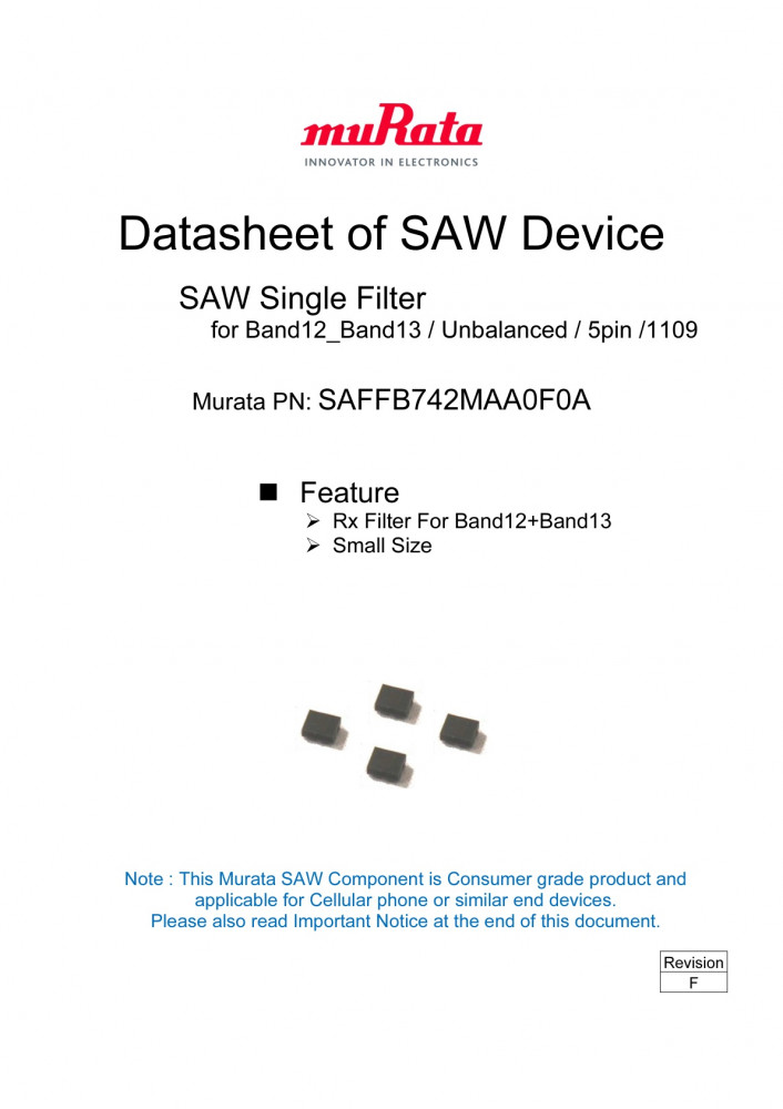 SAFFB742MAA0F0AR1X datasheet page 1