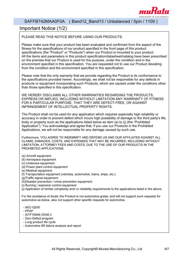 SAFFB742MAA0F0AR1X datasheet page 7