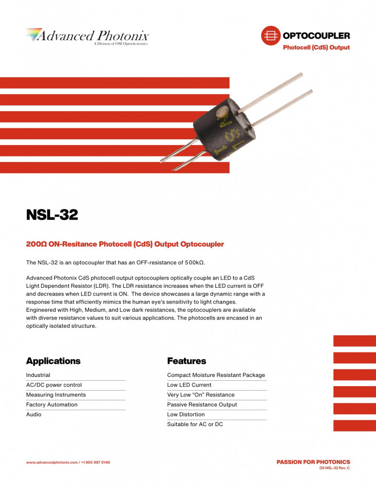 NSL-32 datasheet page 1