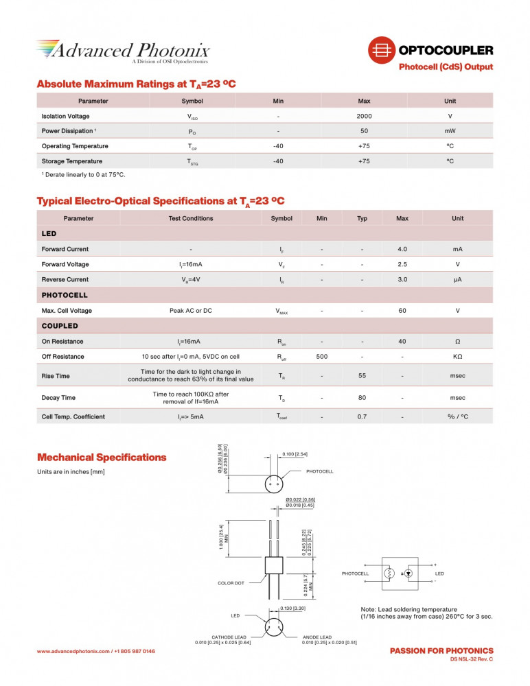 NSL-32 datasheet page 2