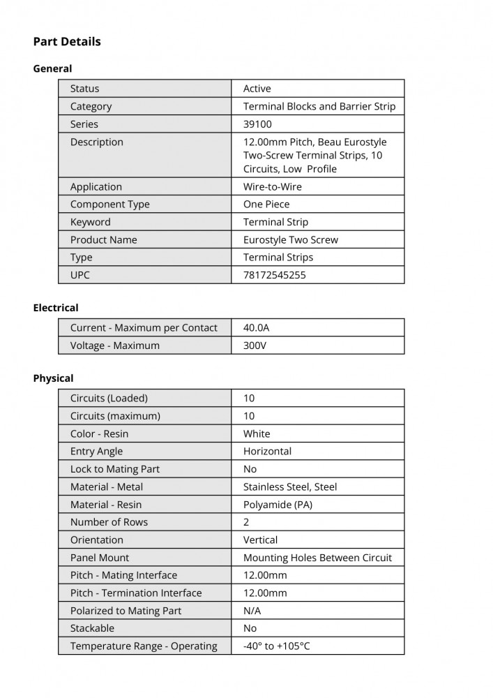 MOLEX 391002310 technical document, page 2