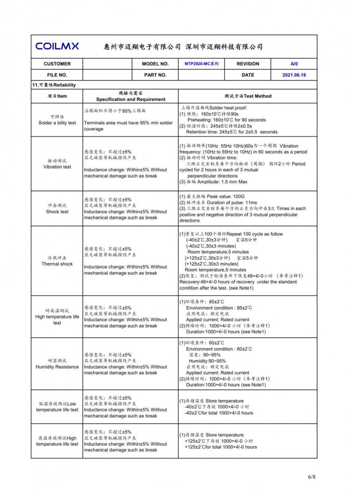 MTP2920-4R7MC approval specification page 6