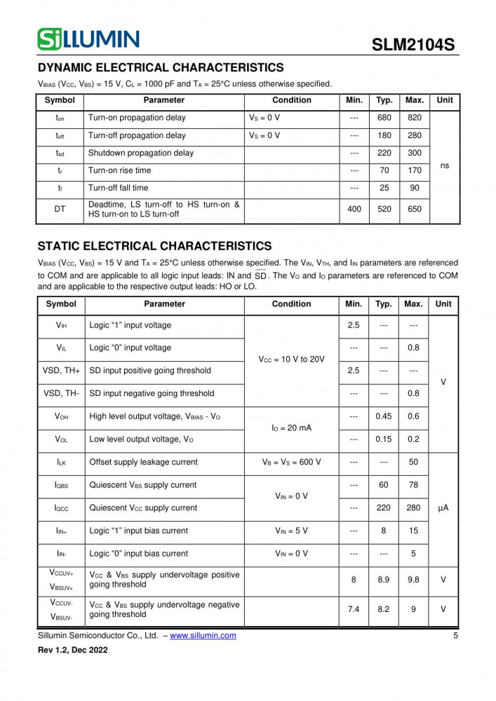 SLM2104S datasheet page 5