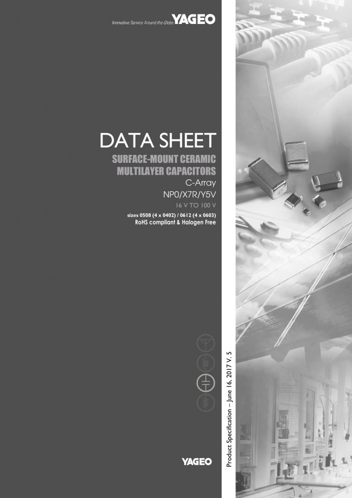 YAGEO CA 4C-Array datasheet page 1