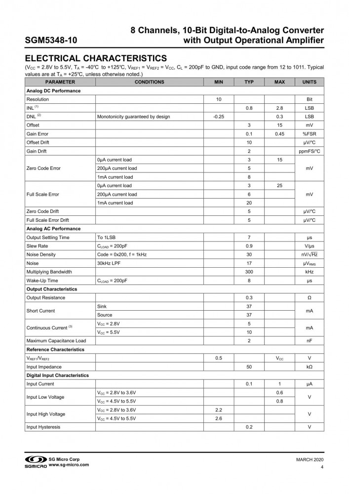 SGM5348-10 datasheet page 4