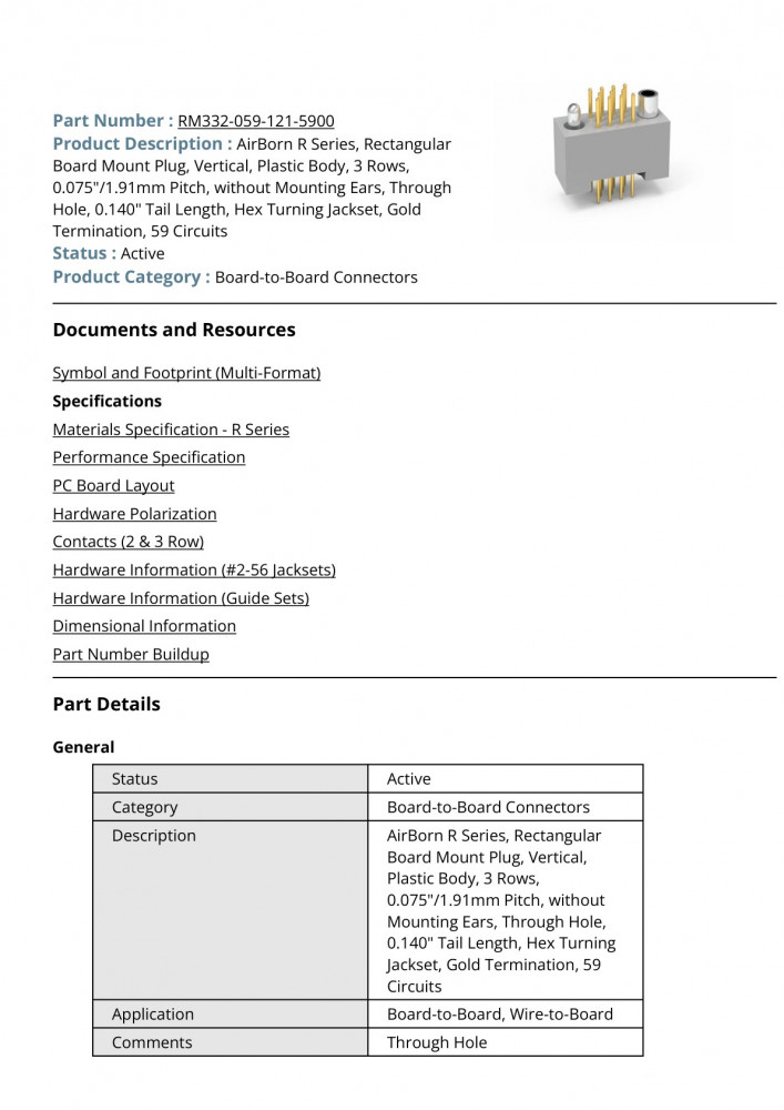 RM332-059-121-5900 technical document page 1