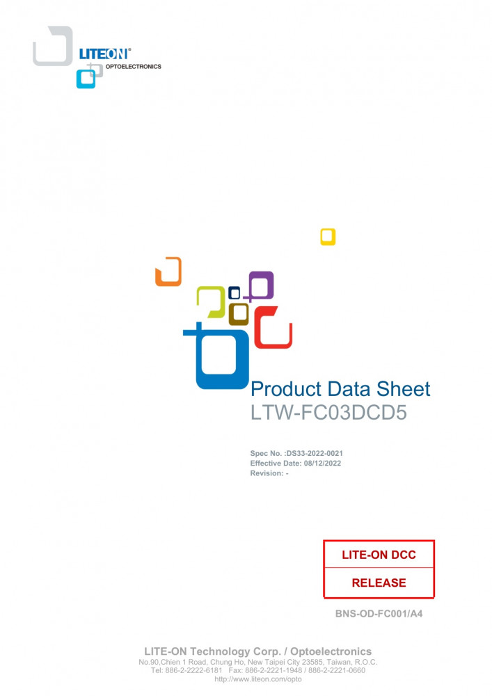 LTW-FC03DCD5 datasheet page 1