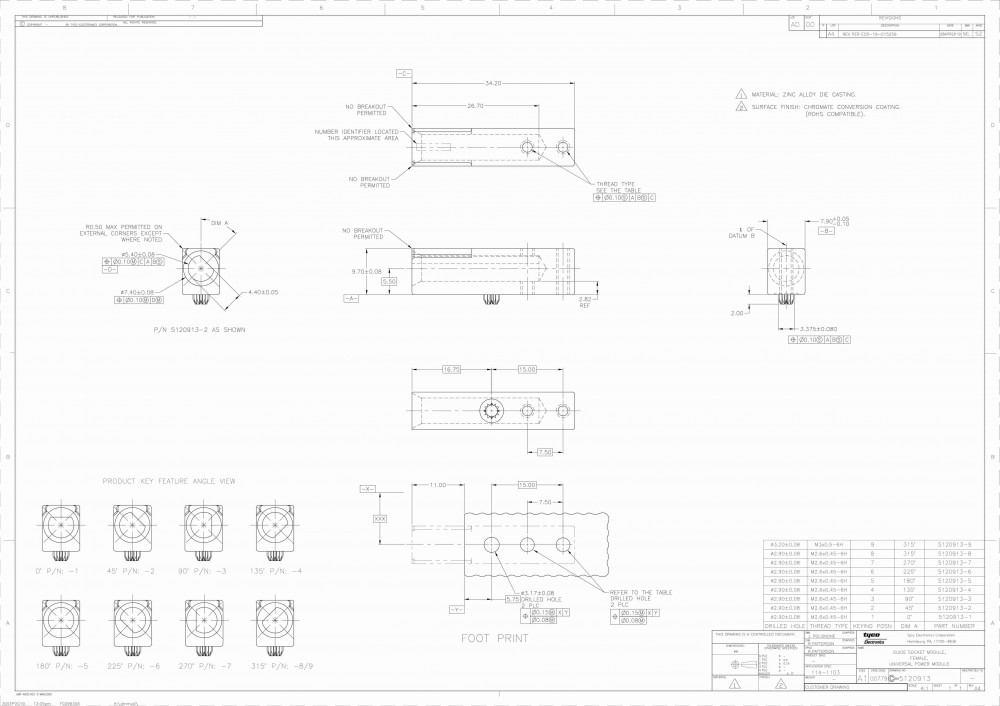 TE Connectivity 5120913-4 technical drawing page
