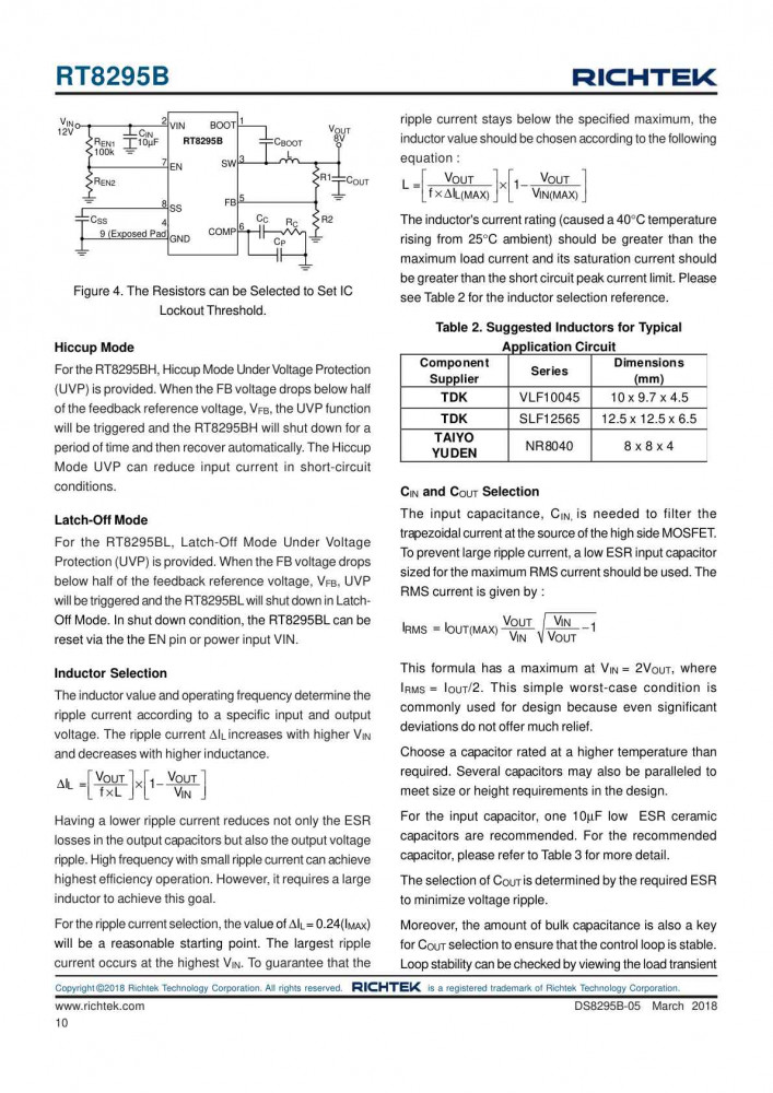 RT8295B datasheet page 10